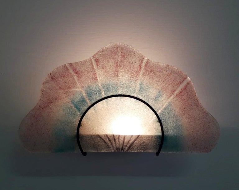 Single Large Fan Sconce For Sale at 1stDibs