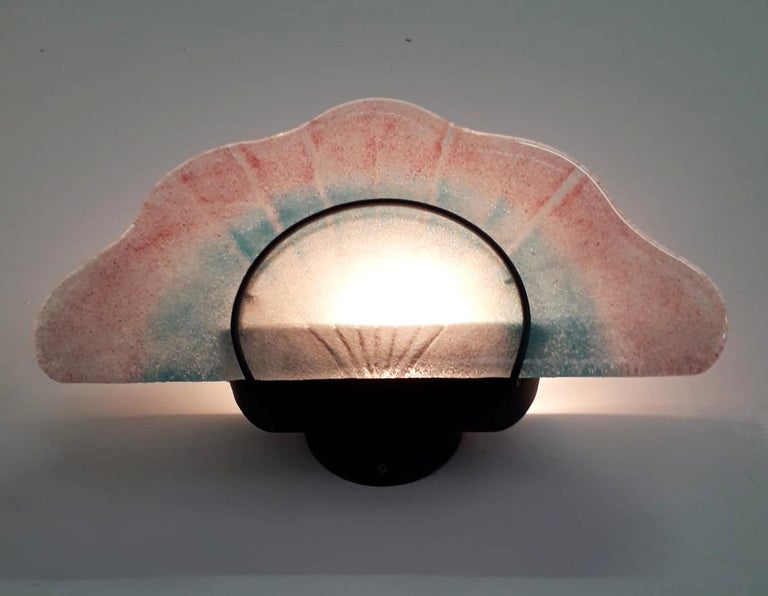Single Large Fan Sconce For Sale at 1stDibs