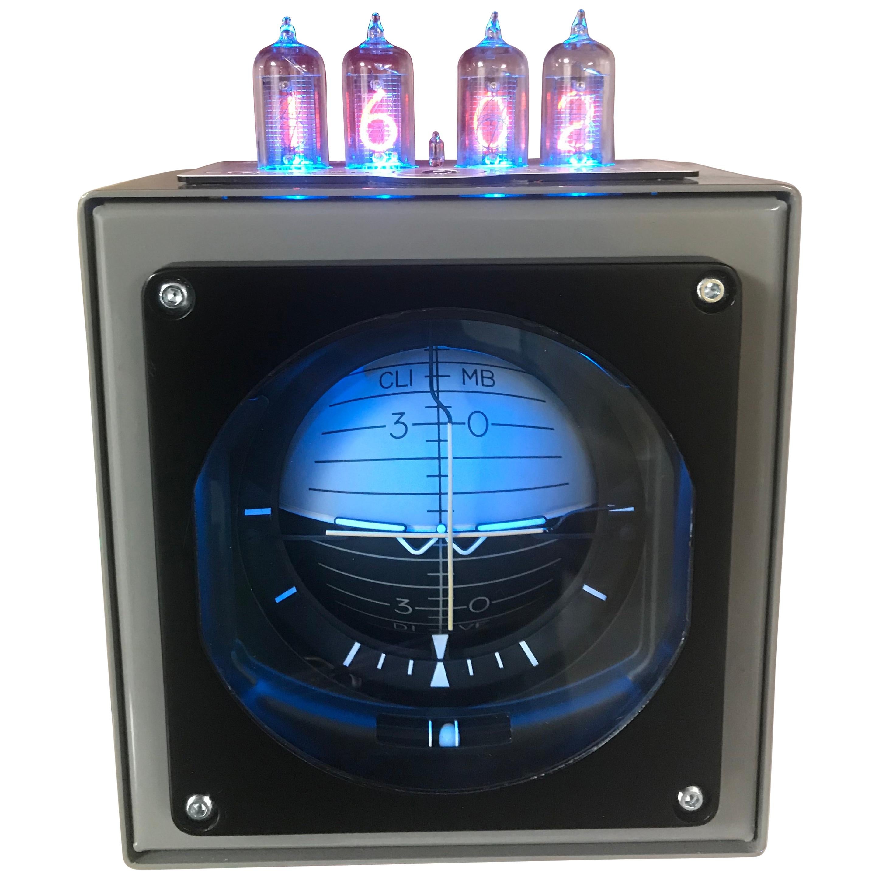 Single Large Lynx Cockpit Main Altitude Indicator Nixie Clock For Sale ...