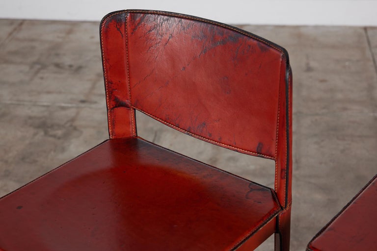Single Matteo Grassi Leather Bar Stool at 1stDibs
