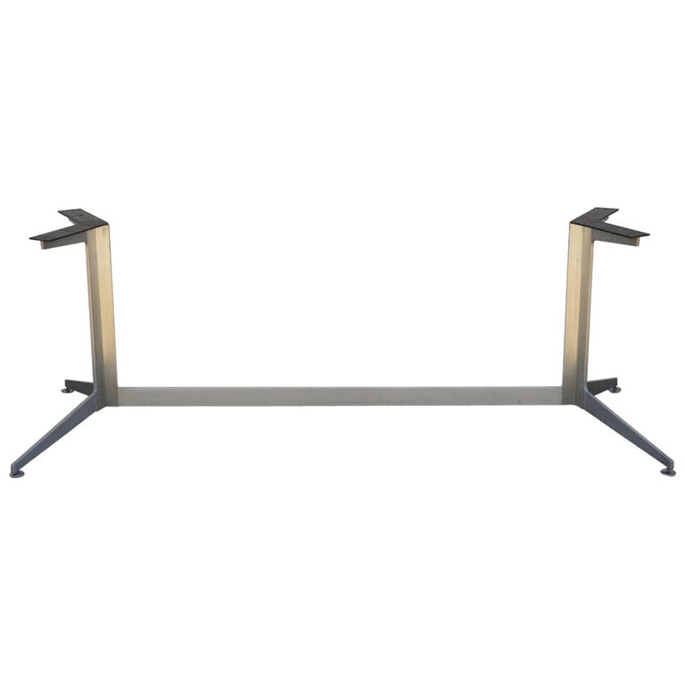 Single Minimalistic Heavy Polished Aluminum Table or Desk Base For Sale ...