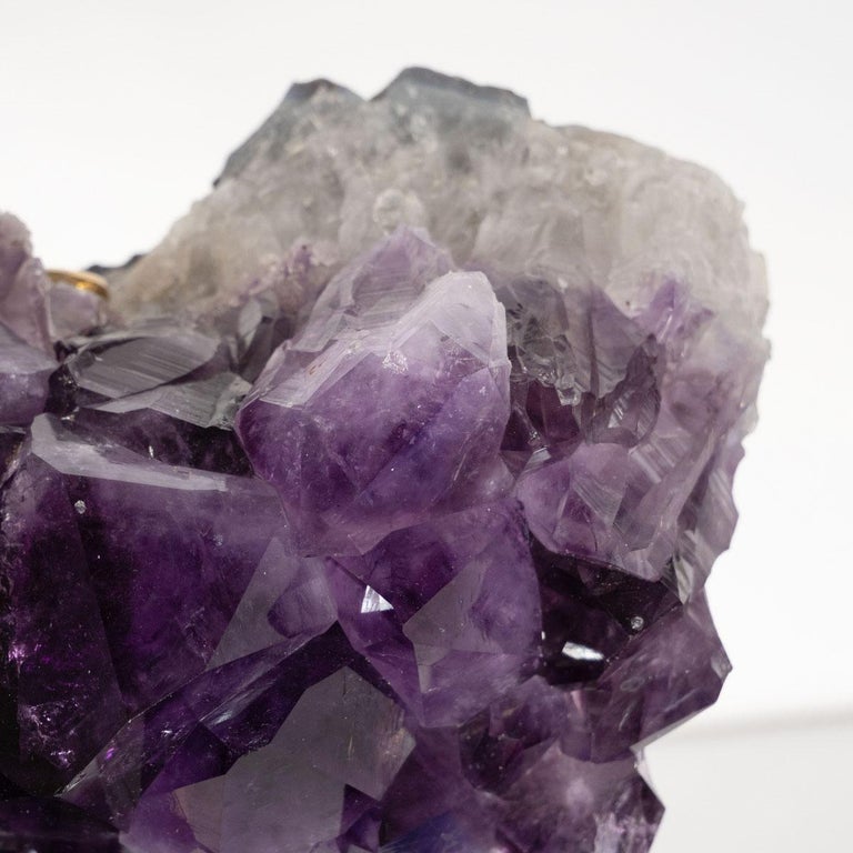 Single Natural Amethyst Fragment Table Lamp For Sale at 1stDibs