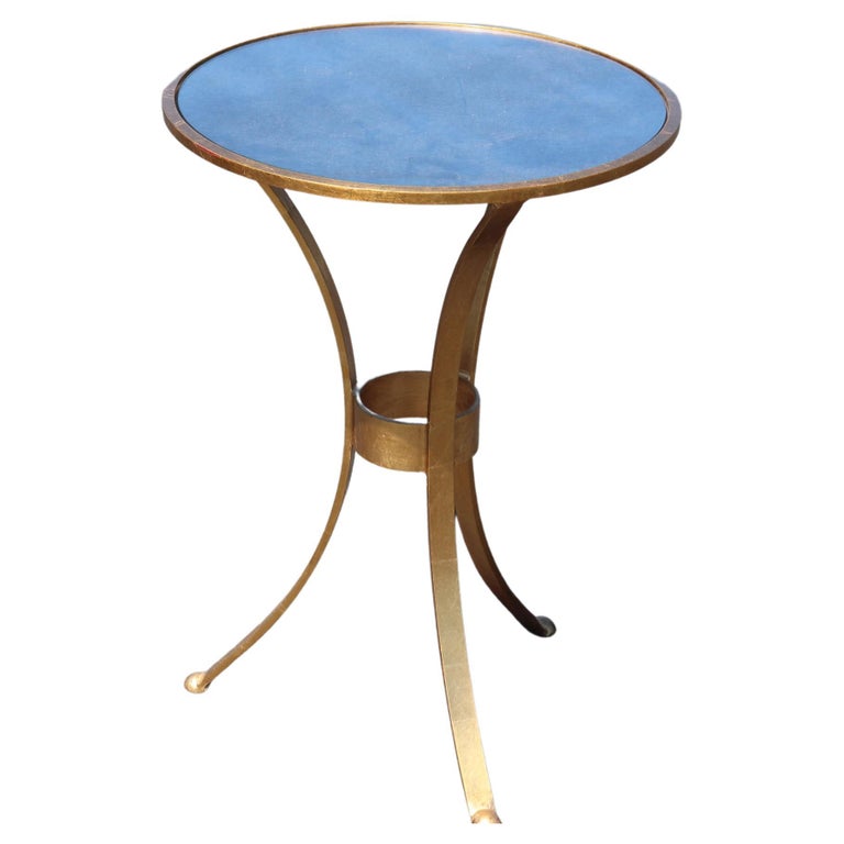 Single Small Size Mirrored Top Gilded Directoire French End Table For ...