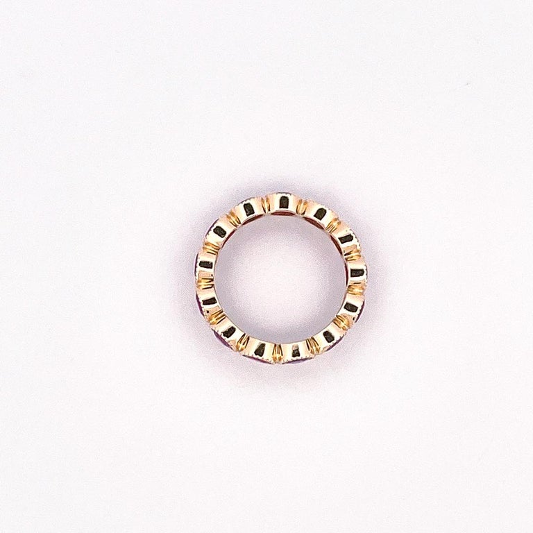 Single Stone Gabby 18k Yellow Gold Ruby Eternity Ring For Sale at 1stDibs