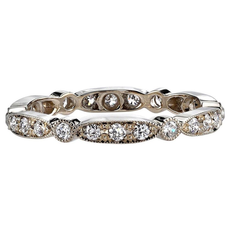 Customizable Handcrafted Sadie Old European Cut Diamond Eternity Band For Sale at 1stDibs