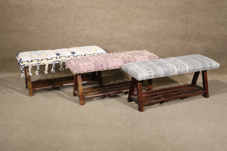 Single Upholstered Bench For Sale at 1stDibs