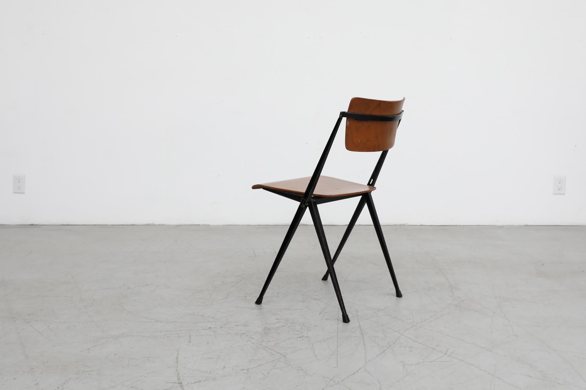 Single Wim Rietveld "Pyramid" Chair For Sale at 1stDibs