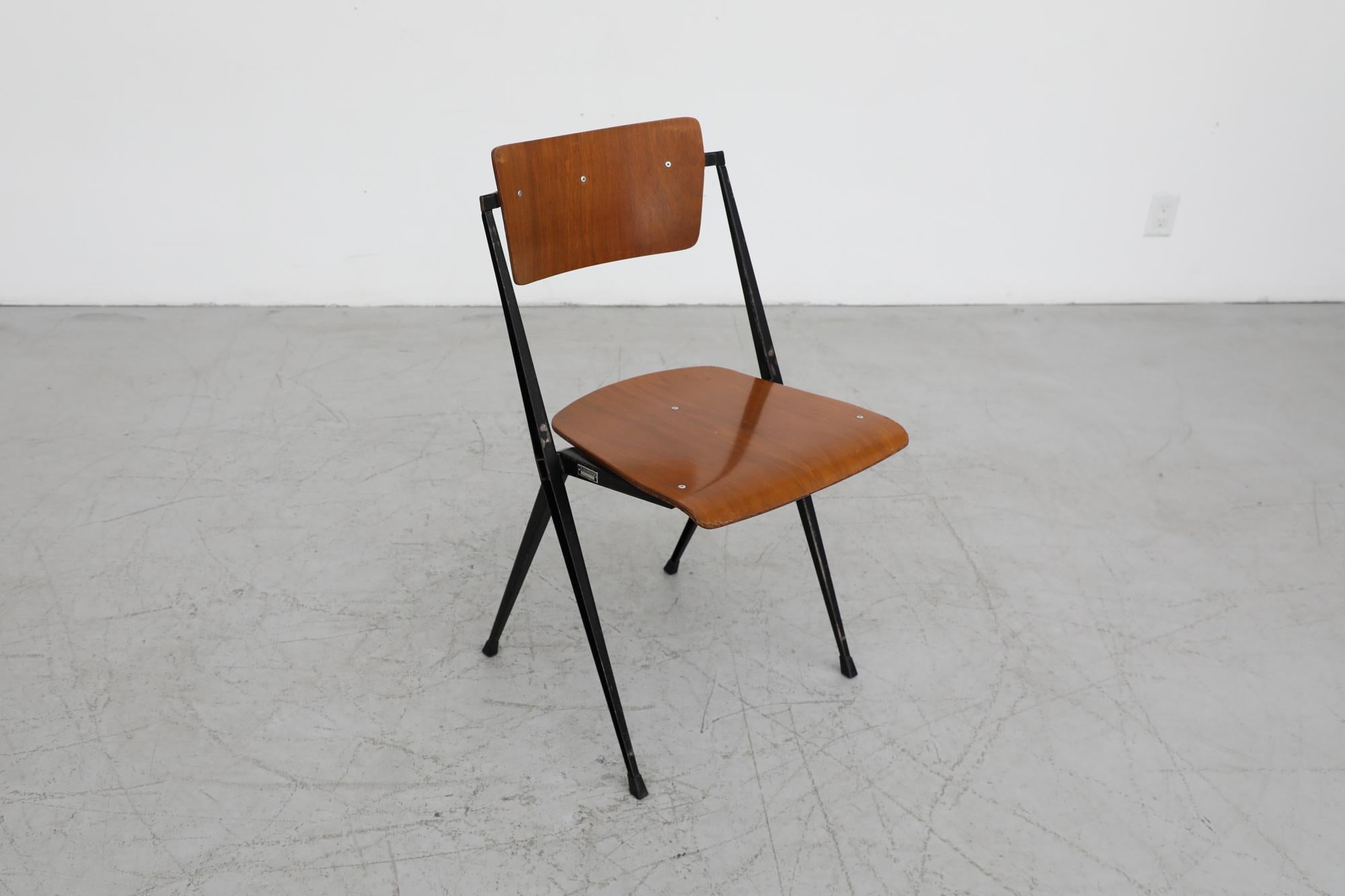 Single Wim Rietveld "Pyramid" Chair For Sale at 1stDibs