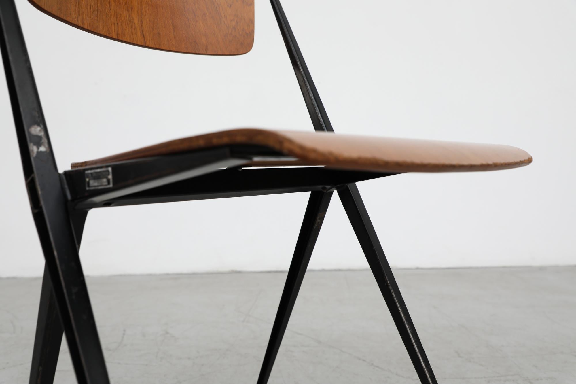 Single Wim Rietveld "Pyramid" Chair For Sale at 1stDibs