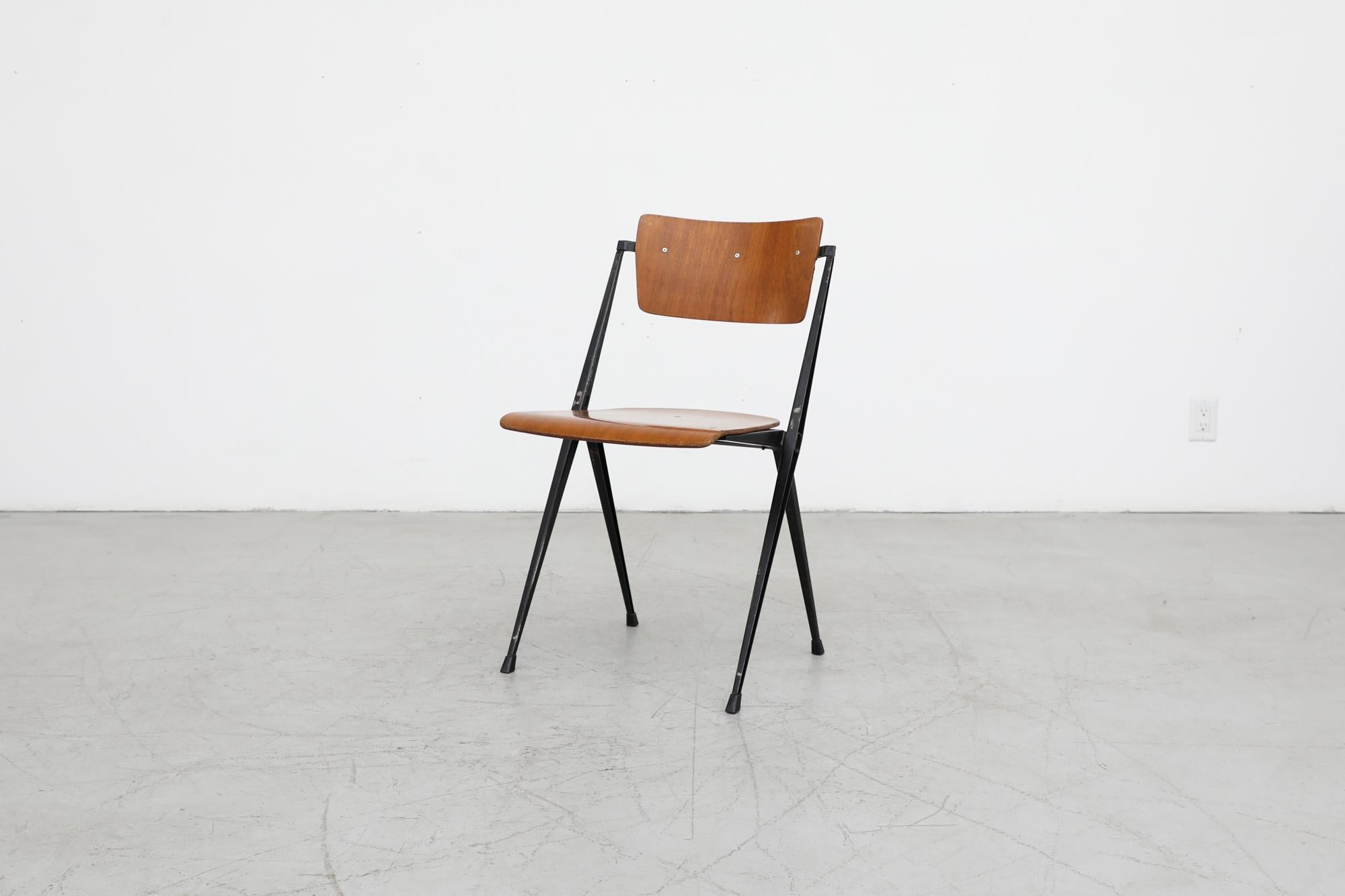 Single Wim Rietveld "Pyramid" Chair For Sale at 1stDibs