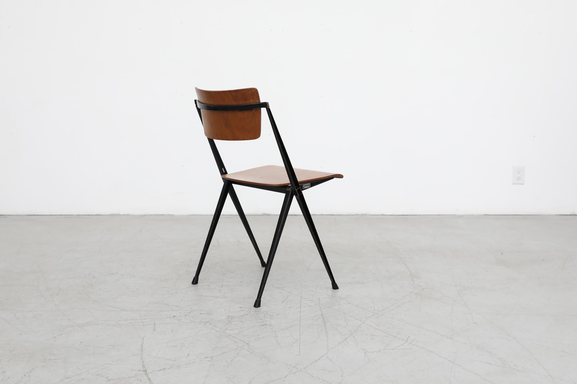 Single Wim Rietveld "Pyramid" Chair For Sale at 1stDibs