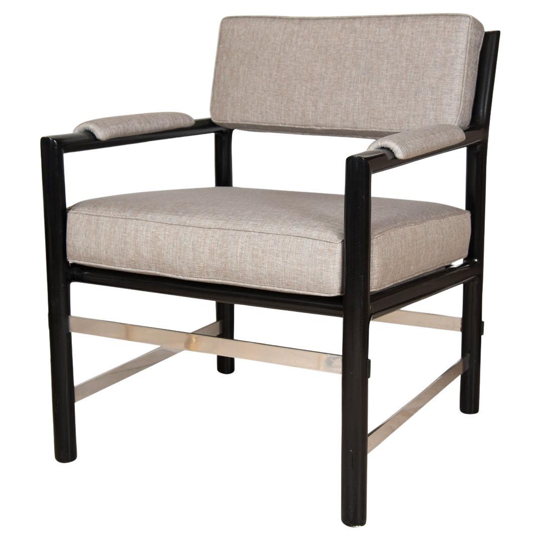 Single wood frame armchair For Sale at 1stDibs