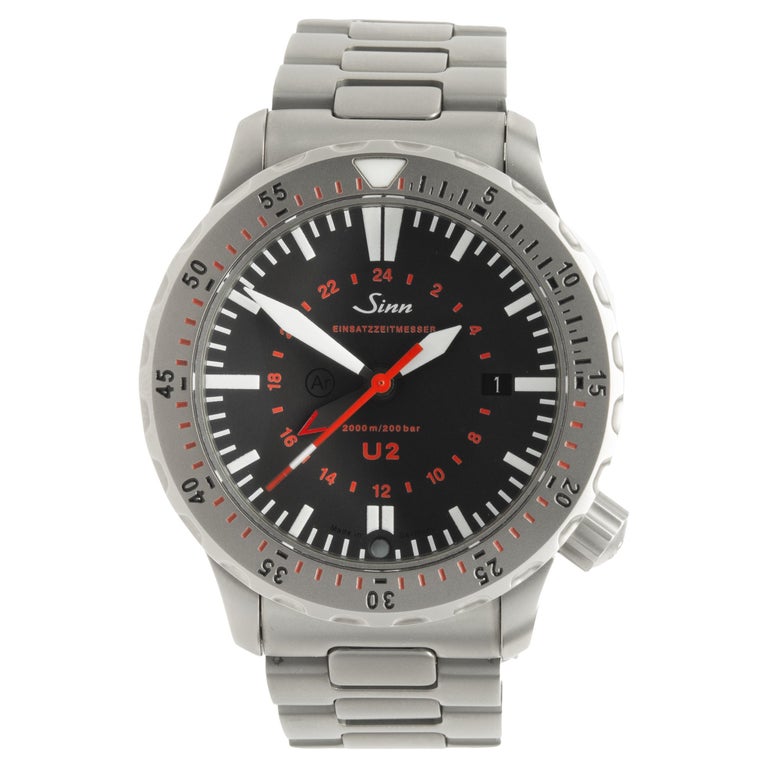 Sinn Stainless Steel U2 Dive / GMT at 1stDibs | sinn u50, sinn u1