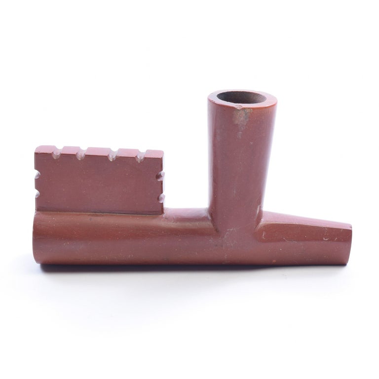 Sioux Three-Piece Pipe with Man Effigy For Sale at 1stDibs