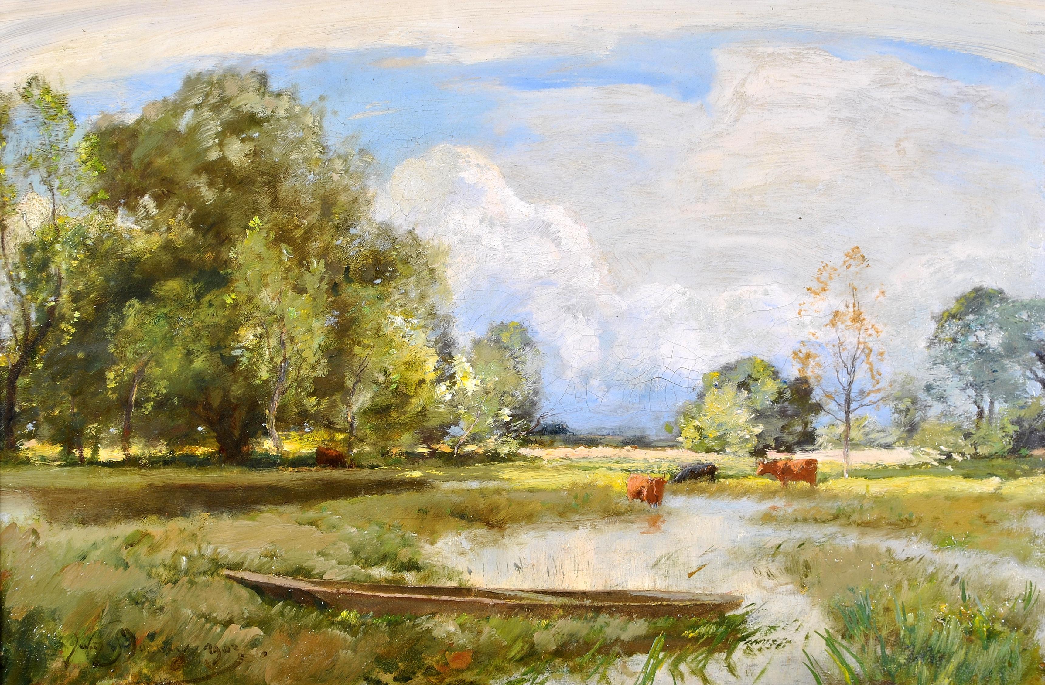 Sir David Murray - Cattle in a Meadow - Scottish Impressionist ...