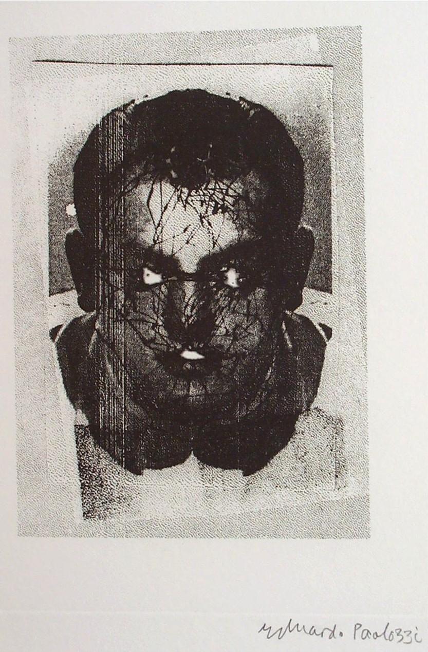 Sir Eduardo Paolozzi - Head, self portrait, etching 6/20, dated 1996 by ...
