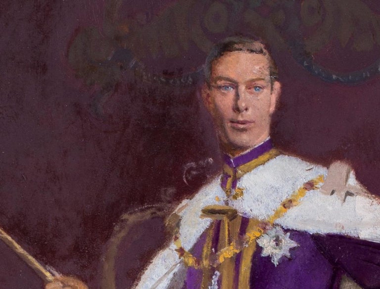 Sir Gerald Festus Kelly - British, 20th Century portrait of King George ...