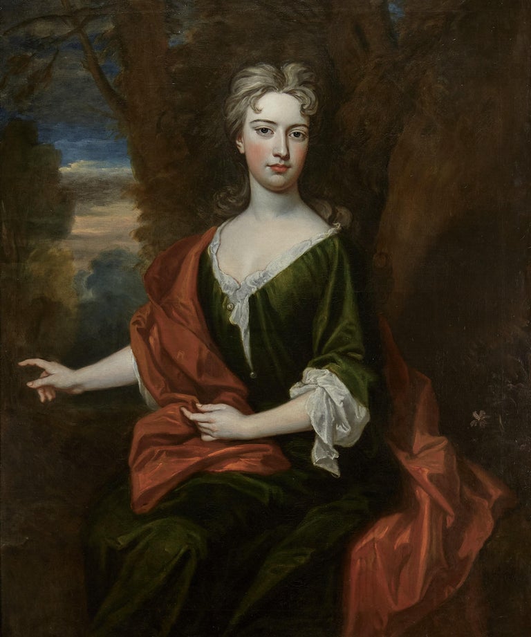 Sir Godfrey Kneller - English early 18th century portrait of a Lady at ...
