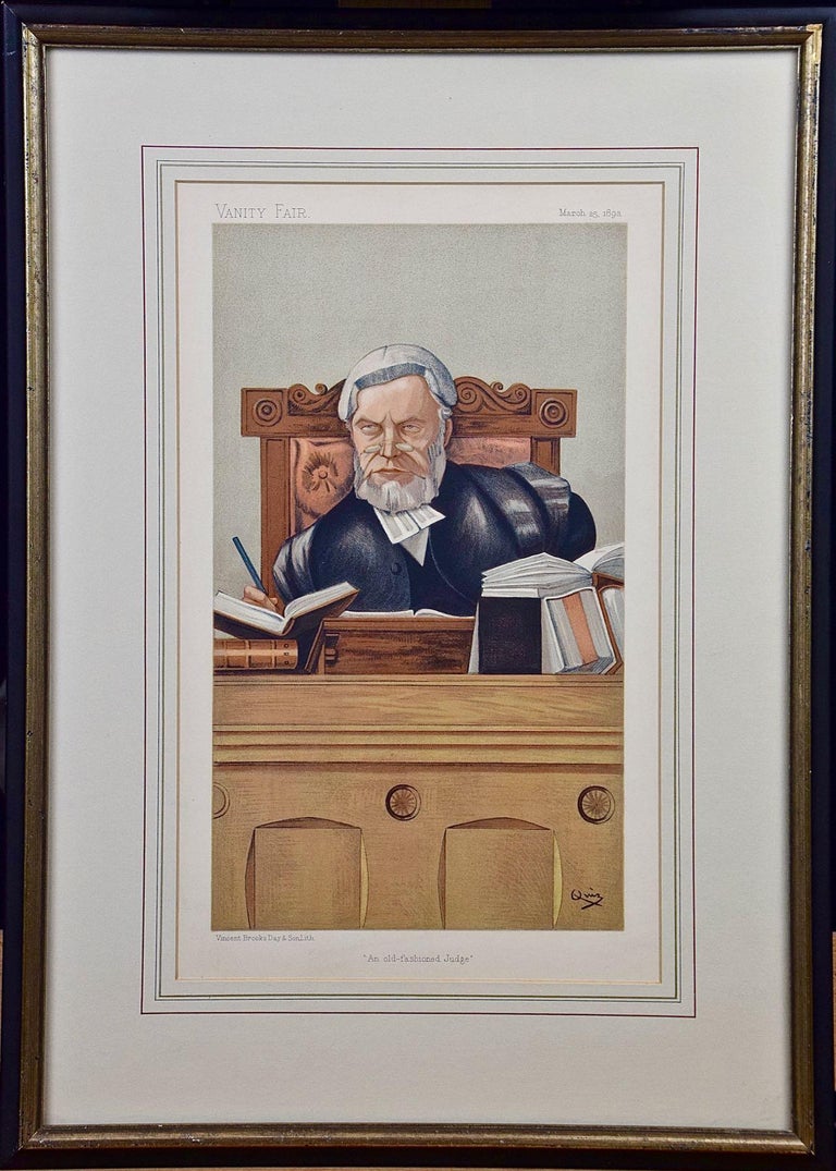 Sir Leslie Ward - Original 19th C. Vanity Fair Caricature of "An Old ...