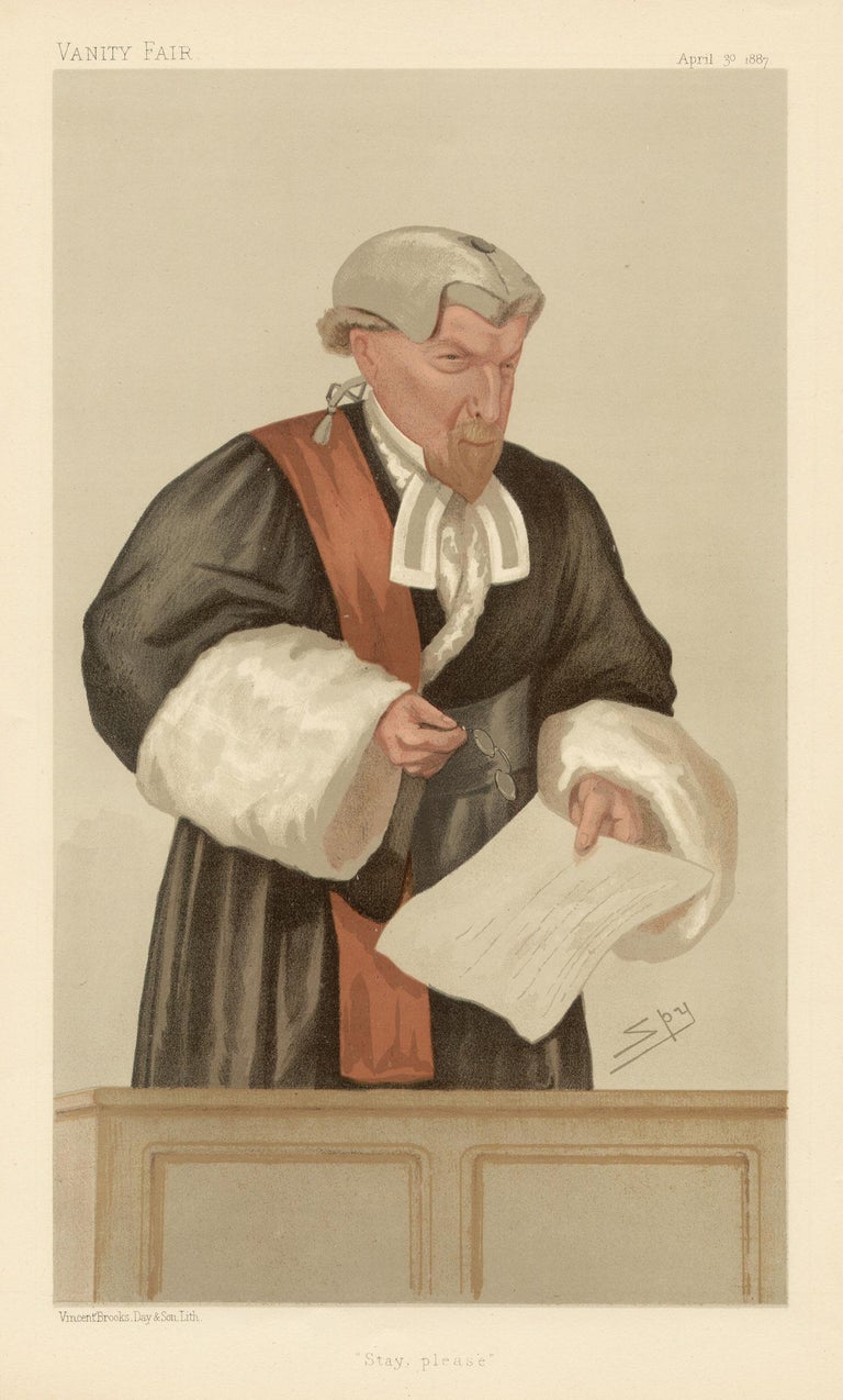 Sir Leslie Ward - Mr Justice Field, Vanity Fair legal law caricature ...