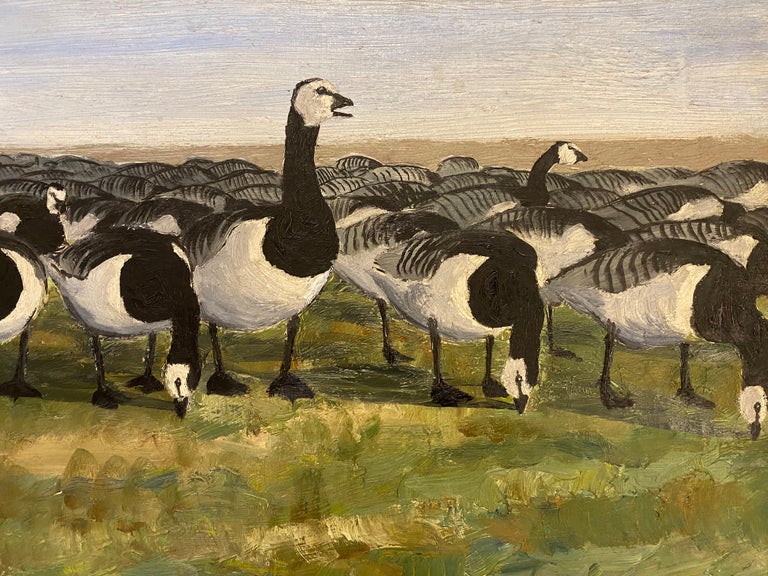 Sir Peter Markham Scott - Barnacle geese For Sale at 1stDibs