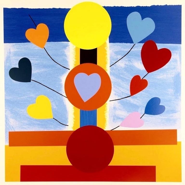 Sir Terry Frost - "Sun Tree" Abstract Screenprint and Collage For Sale ...