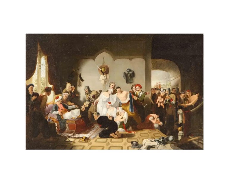 Sir William Allan "Circassian Captives" Oil Board Painting For Sale at ...
