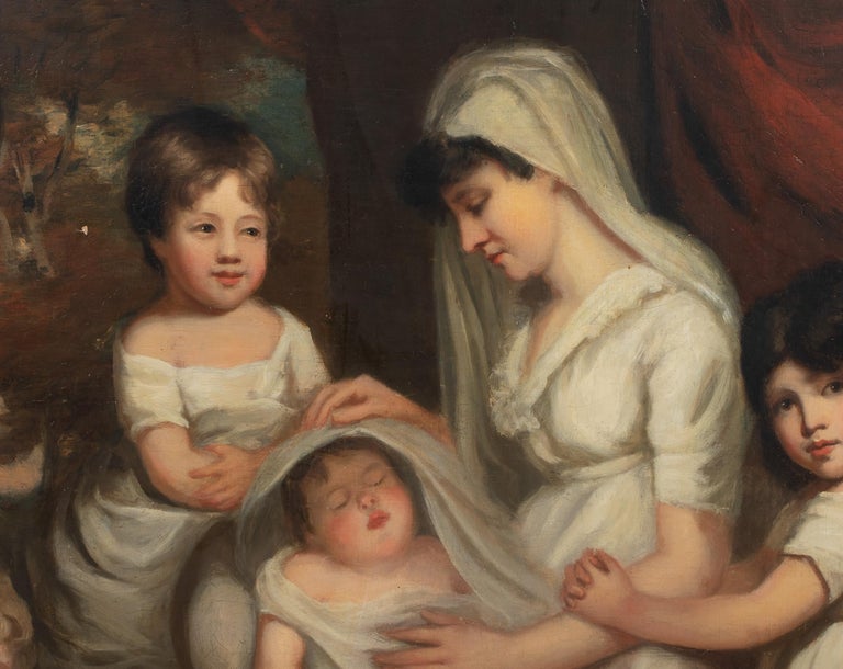 Family Portrait Of Mrs Spencer and Children, 18th Century For Sale at ...