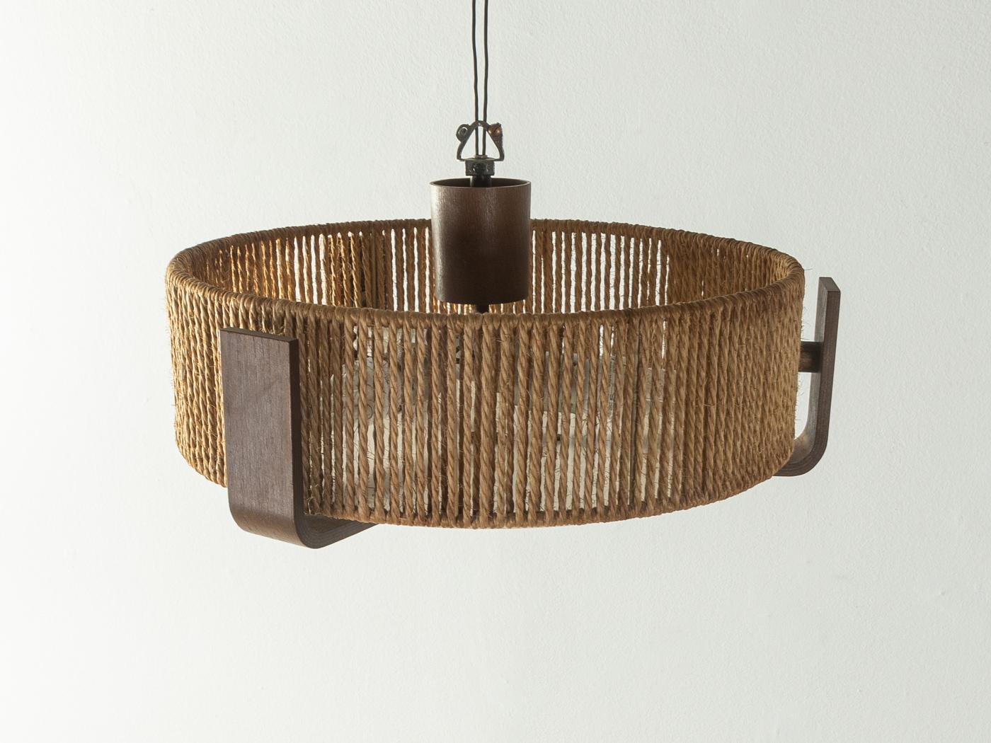 Sisal Ceiling Lamp by Temde from 1960s For Sale at 1stDibs