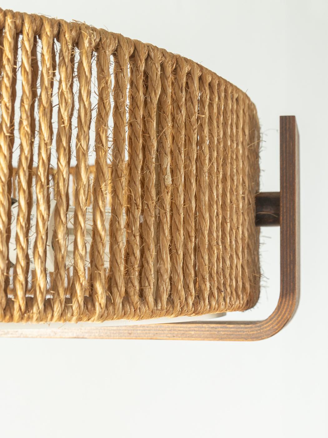 Sisal Ceiling Lamp by Temde from 1960s For Sale at 1stDibs
