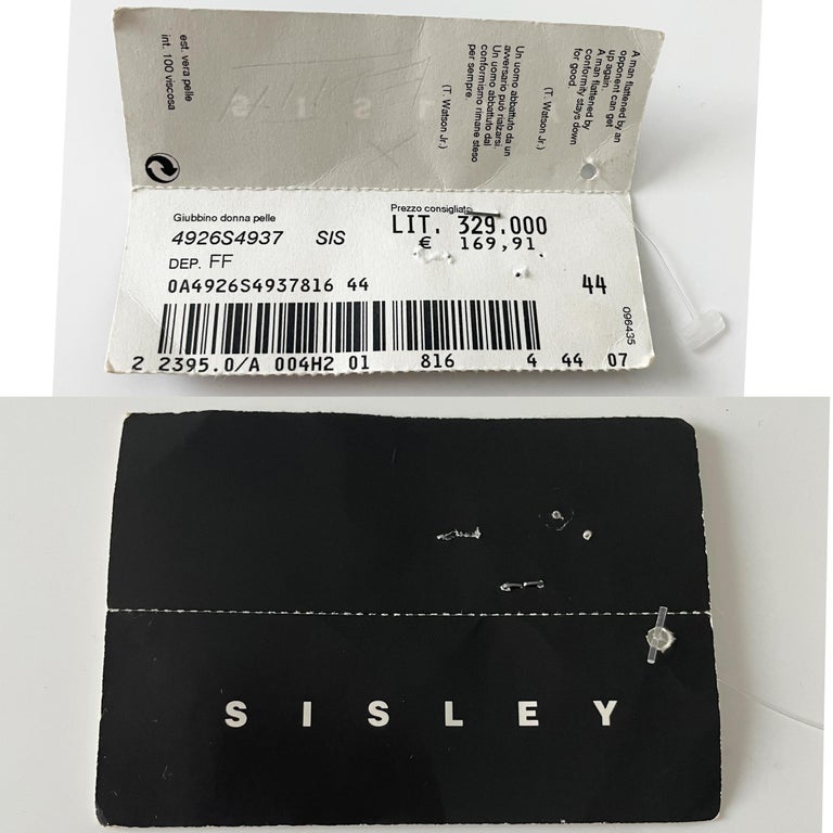 Sisley Italy Jacket Cropped Ladies Buttery Tan Leather Size 44 For Sale ...