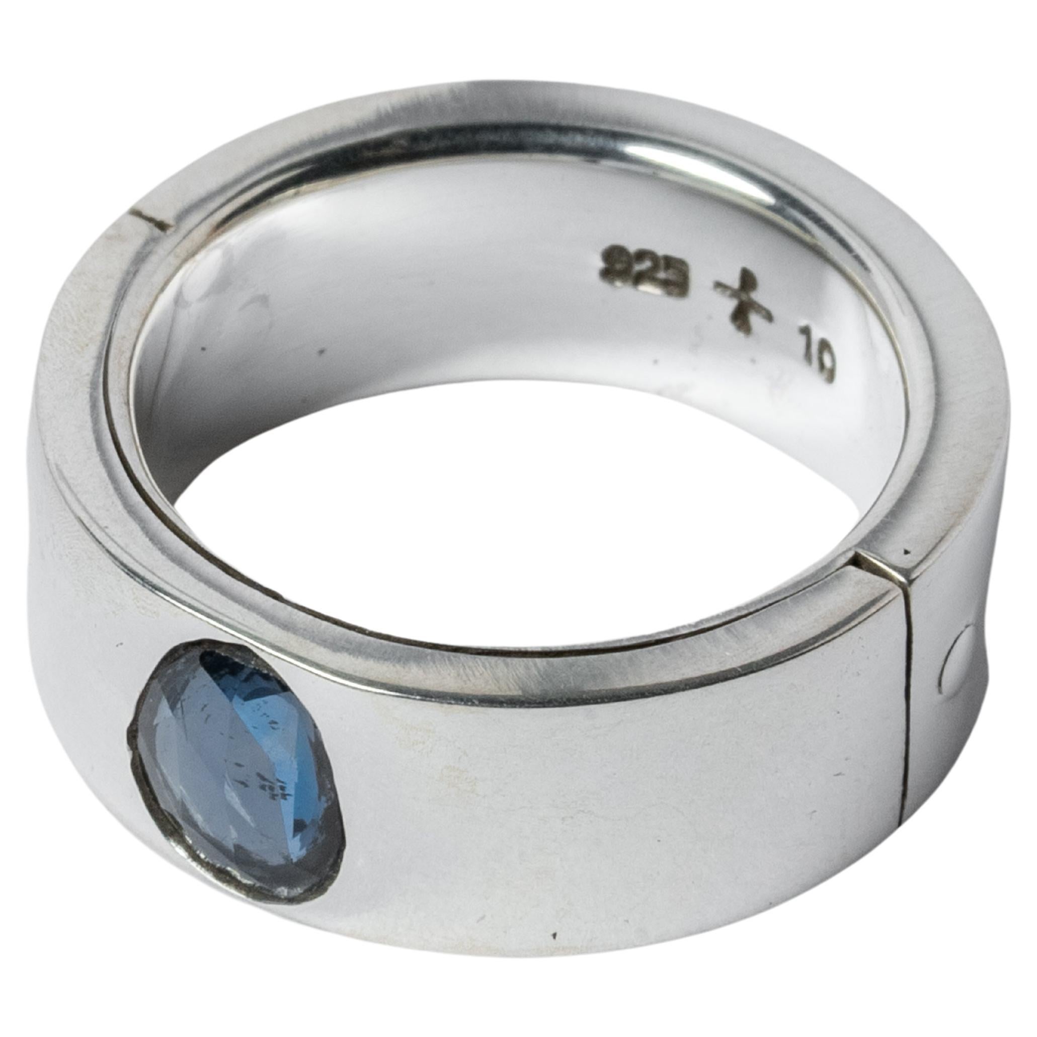 Customizable Sistema Ring (1.0 CT, Blue Sapphire Faceted Slab, 9mm, PA ...