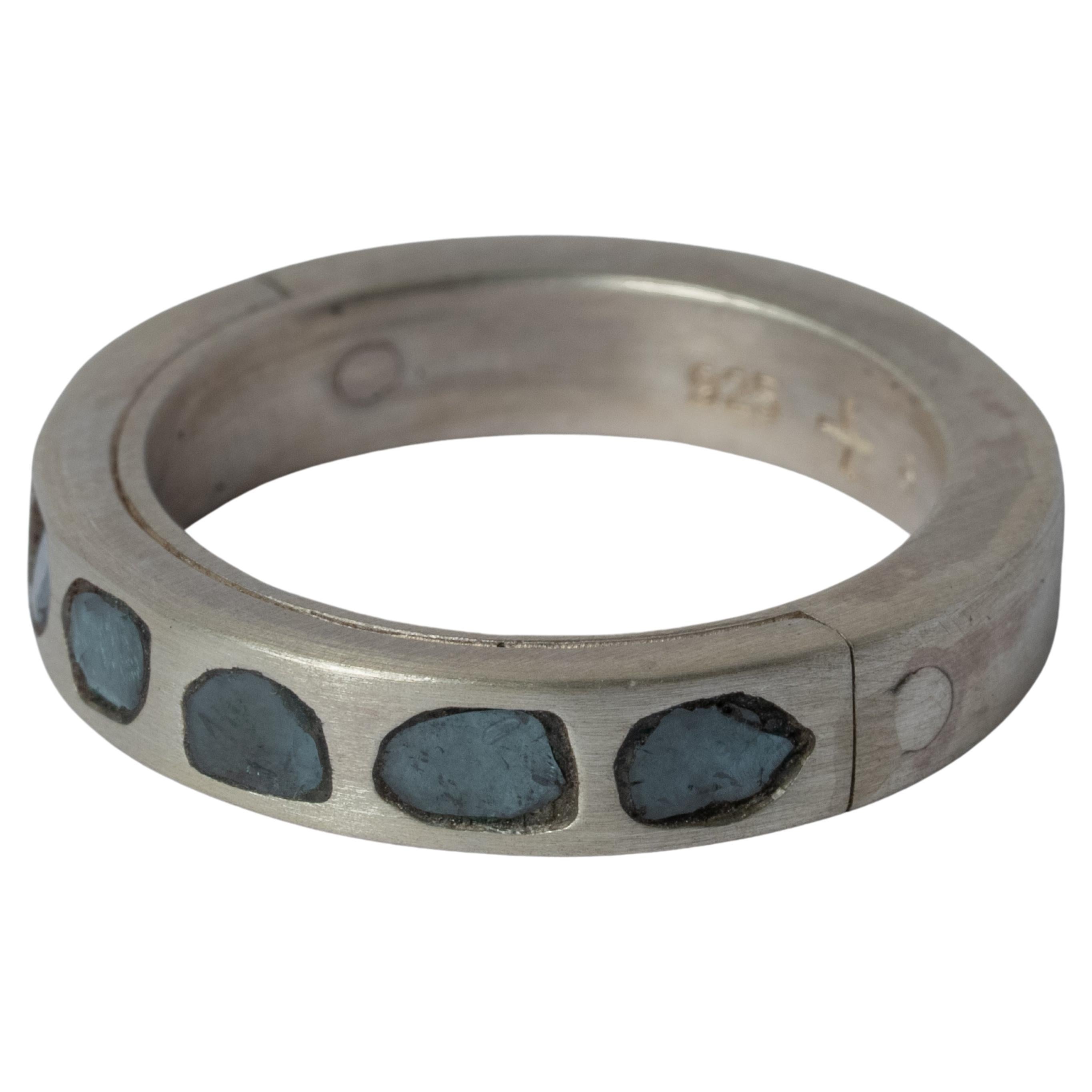 Customizable Sistema Ring (Mega Pavé, Blue Diamond Slabs, 4mm, MA+BDIA ...