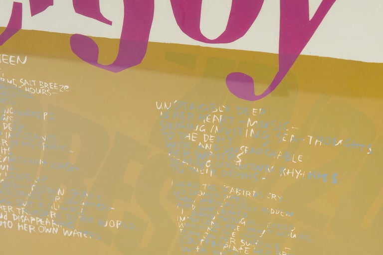 Sister Corita Serigraph 'Enjoy' at 1stDibs