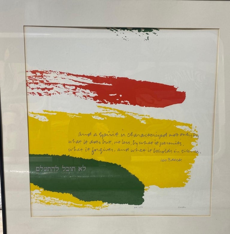 Sister Mary Corita Kent Signed Limited Edition Large Abstract Serigraph ...