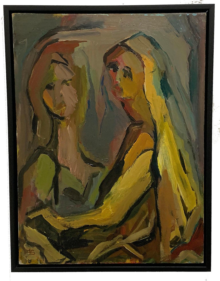 Sisters, Painting by American Painter Fay Singer For Sale at 1stDibs