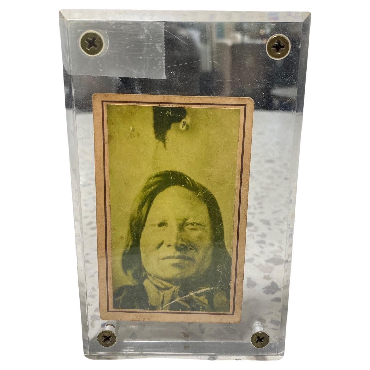 Sitting Bull Signed Native American Indian Cabinet-Card Portrait ...