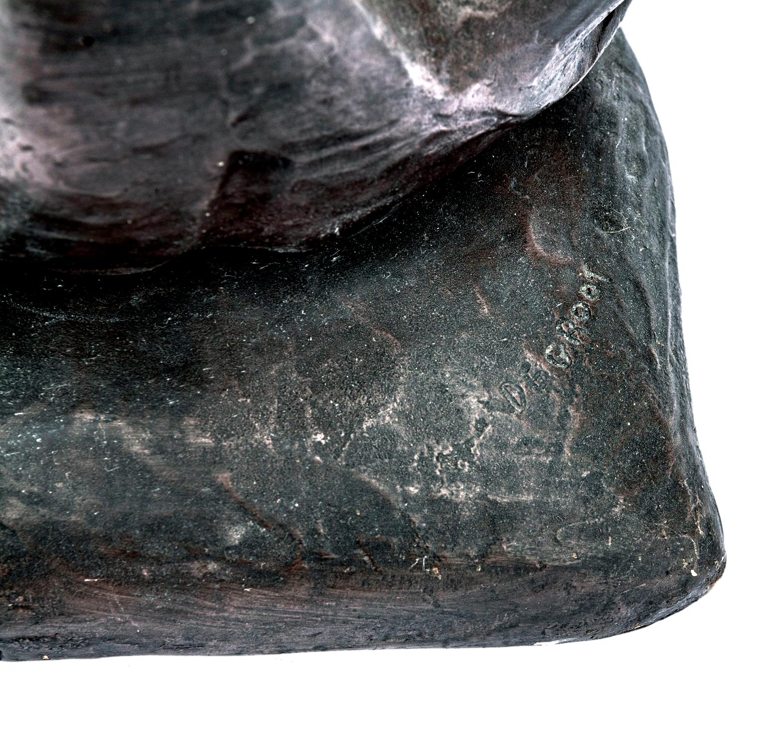 Sitting Female Playing Instrument in Painted Slate Casting Stone For ...