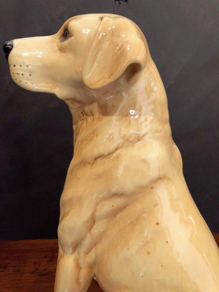 Sitting Yellow Lab Dog Figure by Beswick Pottery 'Fireside Model' For ...