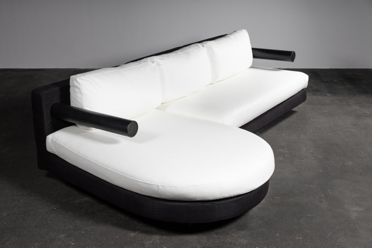 "Sity" Sectional Sofa in White Leather by Citterio for B&B Italia For ...