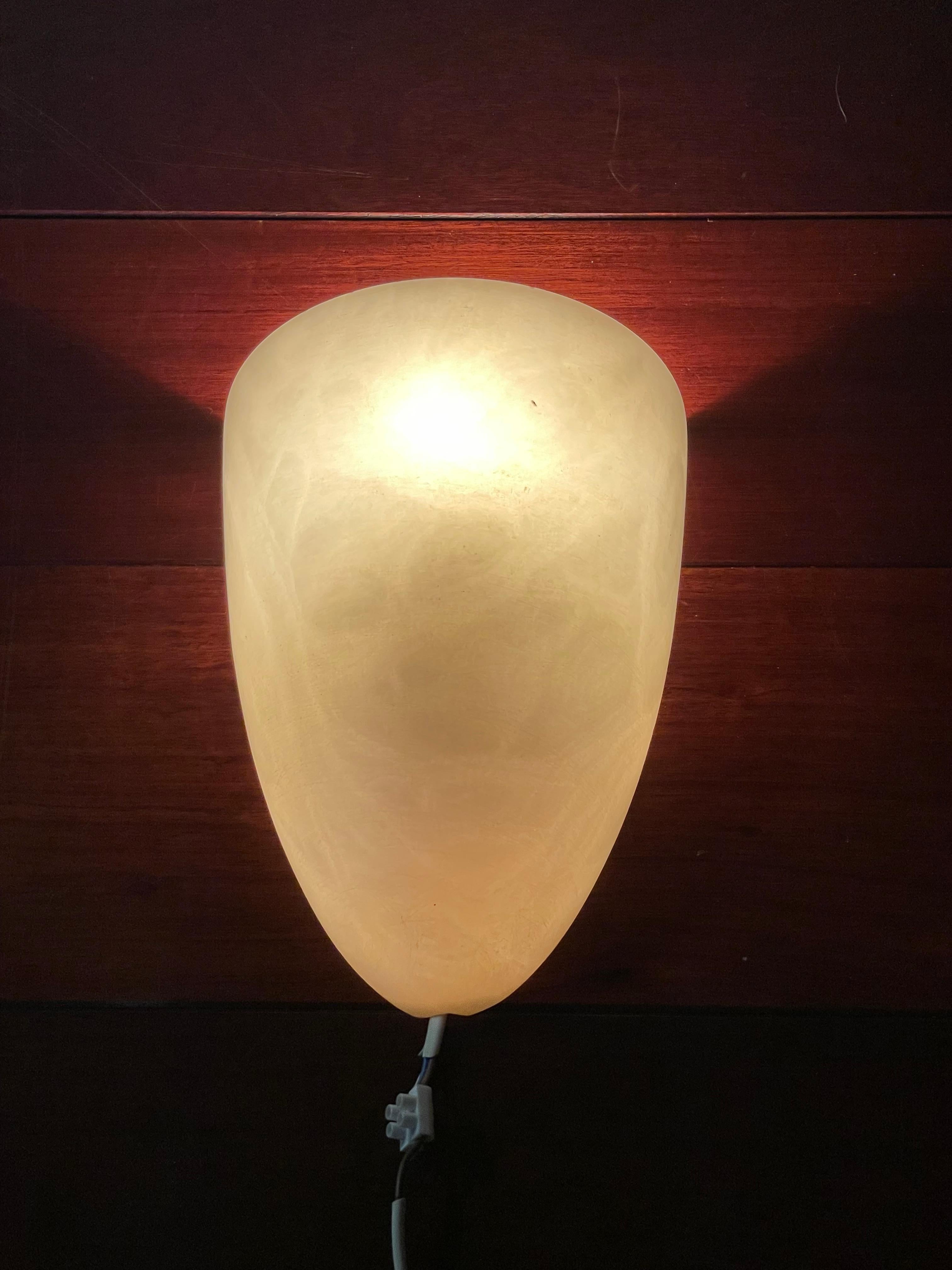 Six (6) Art Deco Style Cocoon Shape Midcentury Modern Era Alabaster ...
