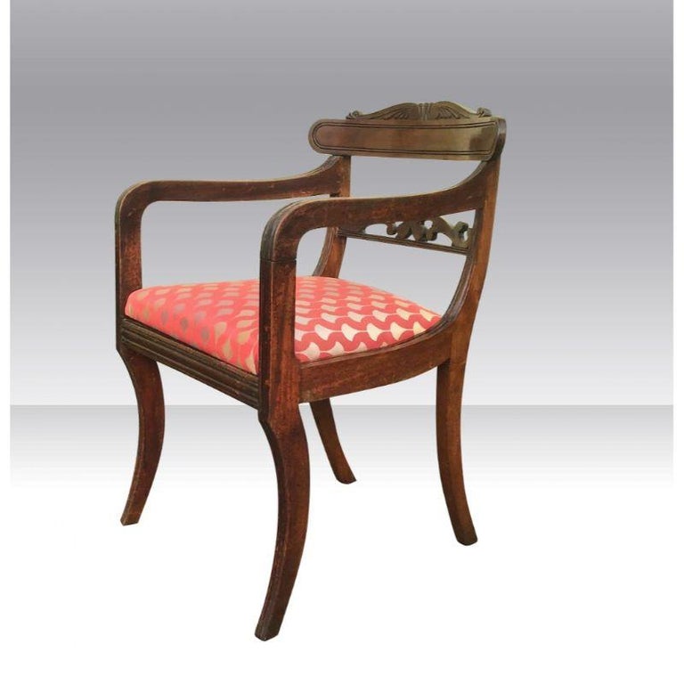 Six Antique Period Regency Dining Chairs, 4+2 Carvers For Sale at 1stDibs