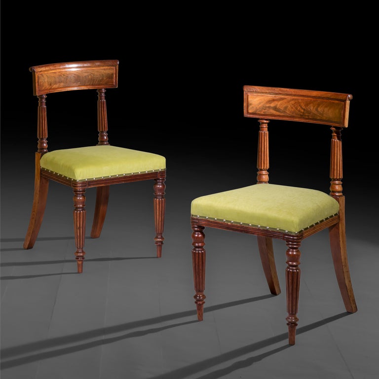 Six Antique Regency Dining Chairs, Early 19th Century, Design by George ...