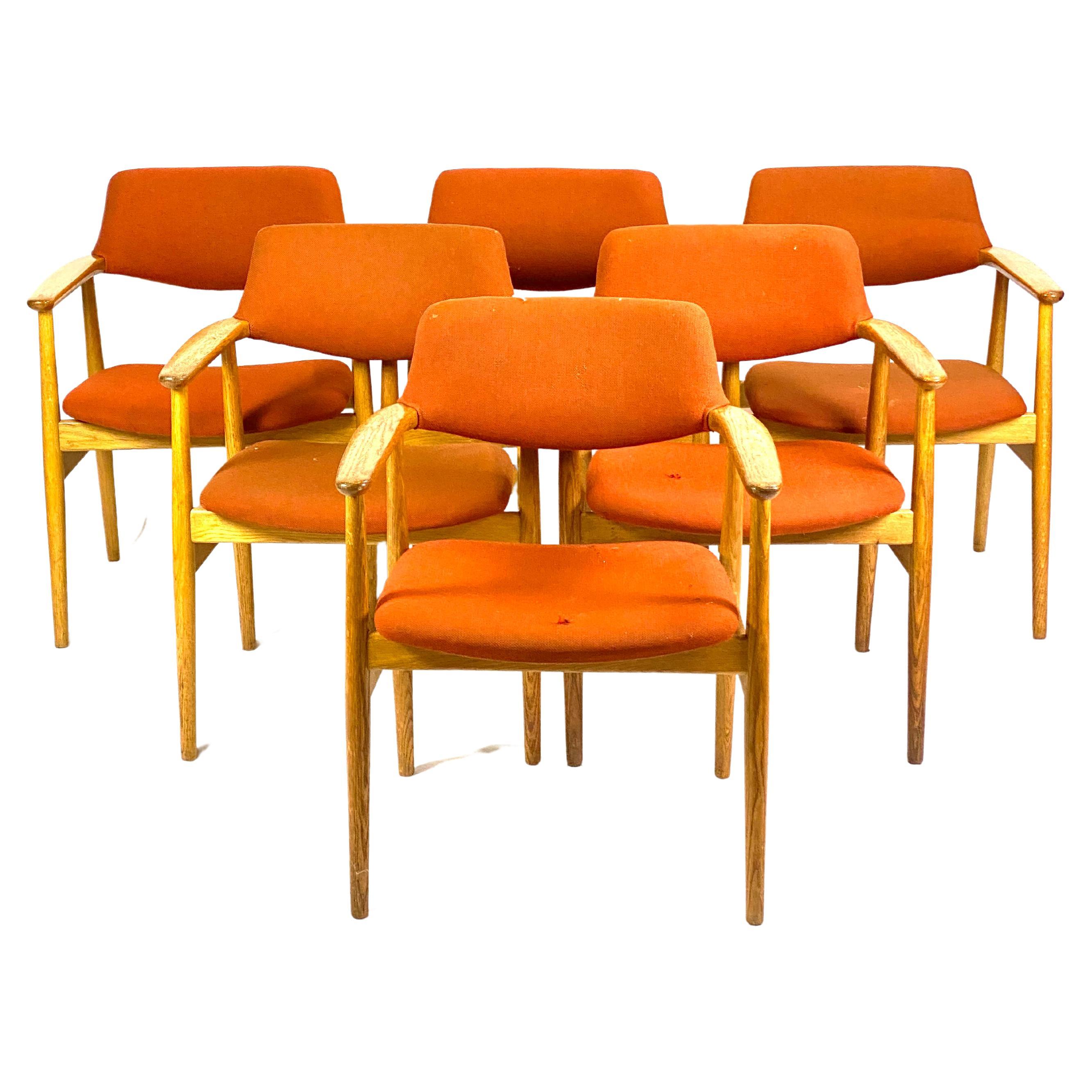 1960s Erik Kirkegaard Danish Desk Chair in Tanned Oak For Sale at 1stDibs