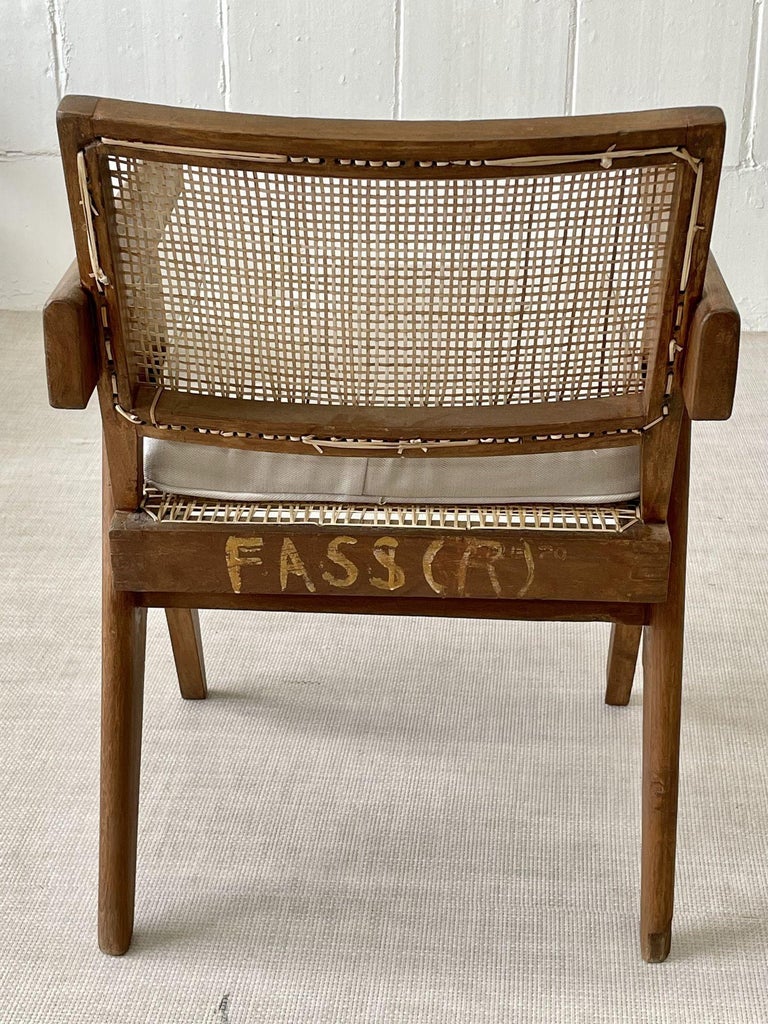 Six Authentic Pierre Jeanneret Office Arm Chairs, Mid-Century Modern ...