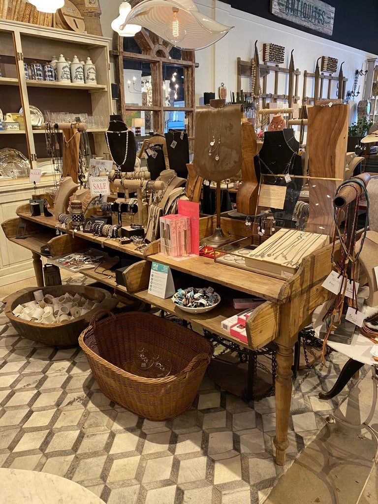 Six Bin German Cigar Rolling Factory Table For Sale at 1stDibs