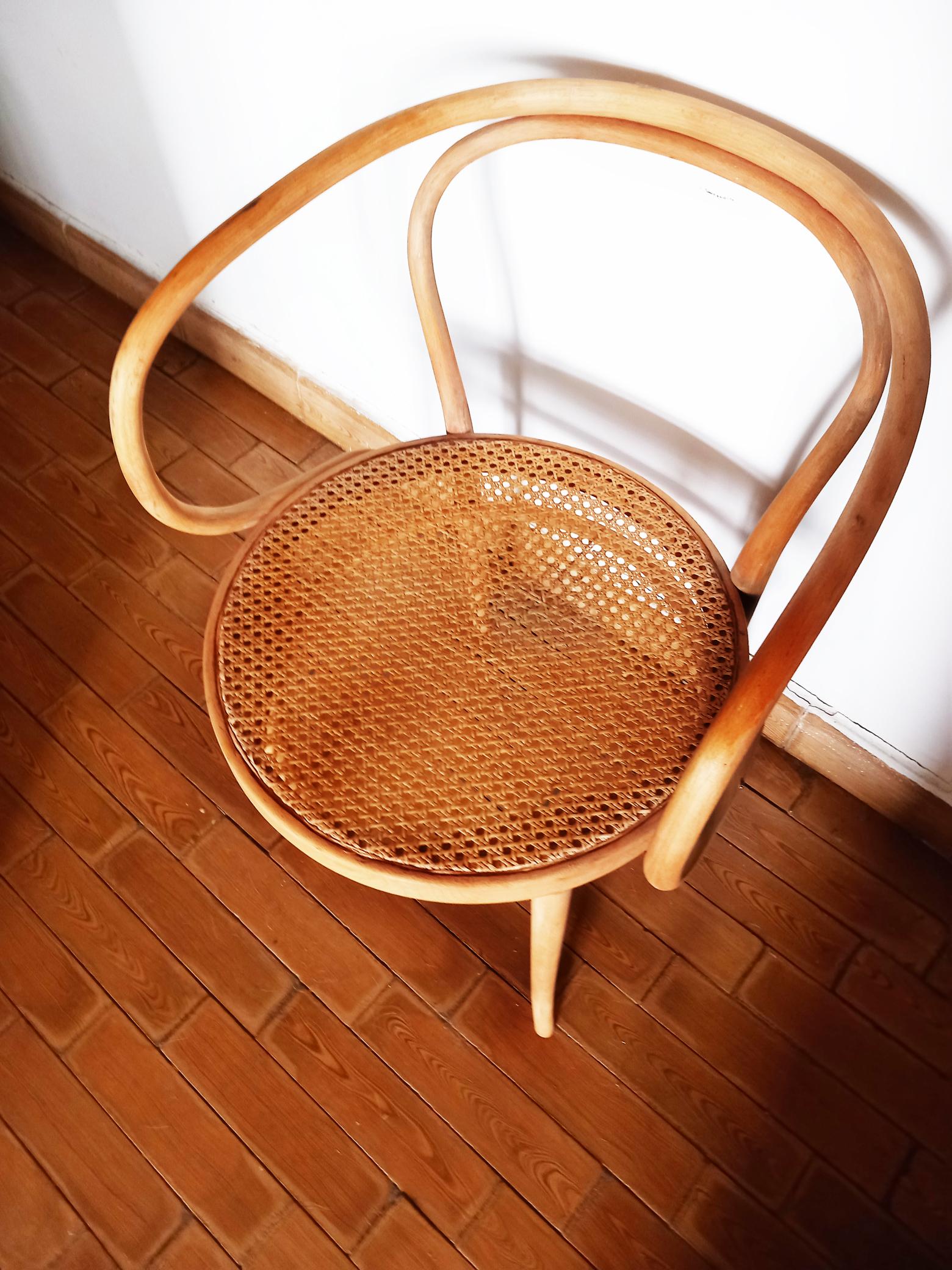 After Thonet 209 Bentwood Chairs, Armchairs , 1950s Natural Wood Color ...