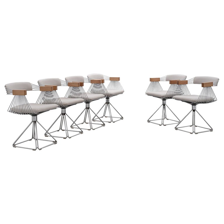 Six Chrome ‘Delta’ Chairs by Rudi Verelst, 1971 at 1stDibs