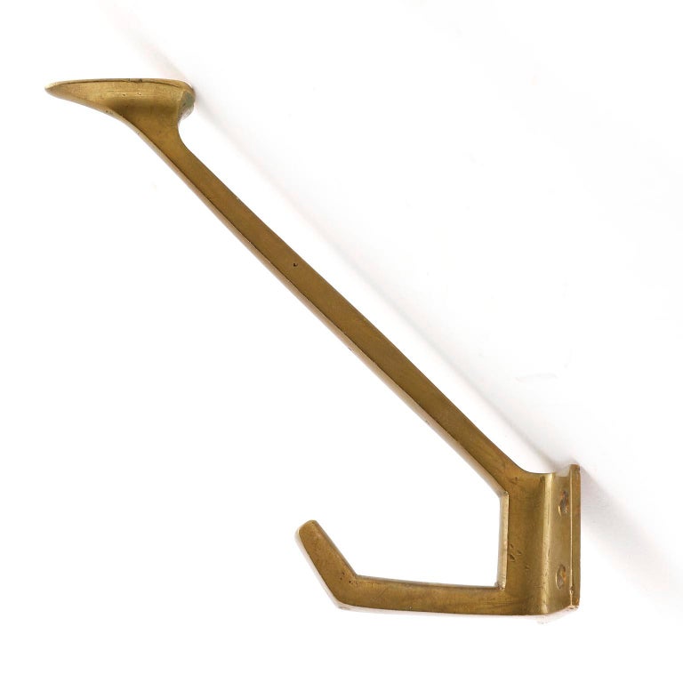 Six Coat Wall Hooks, Patinated Brass, Art Deco, 1910 at 1stDibs | art ...