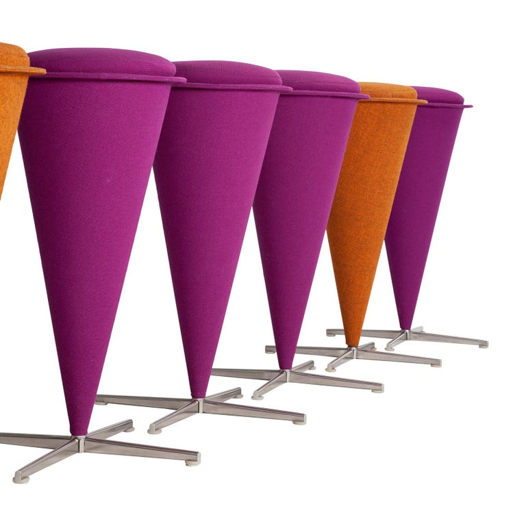Six Cone Stools by Verner Panton For Sale at 1stDibs | ice cream cone ...